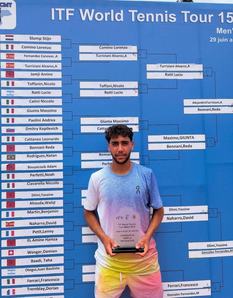 Reda Bennani, étoile montante du tennis marocain, remporte son premier ...