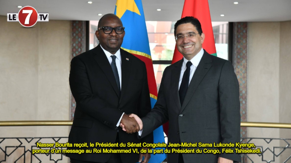 Nasser Bourita reçoit, le Président du Sénat Congolais Jean-Michel Sama ...